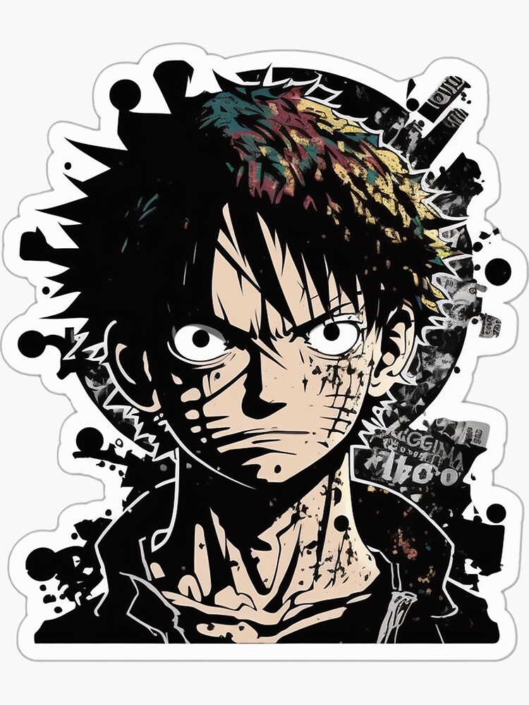 "One Piece Luffy" Sticker for Sale by HD90 | Redbubble