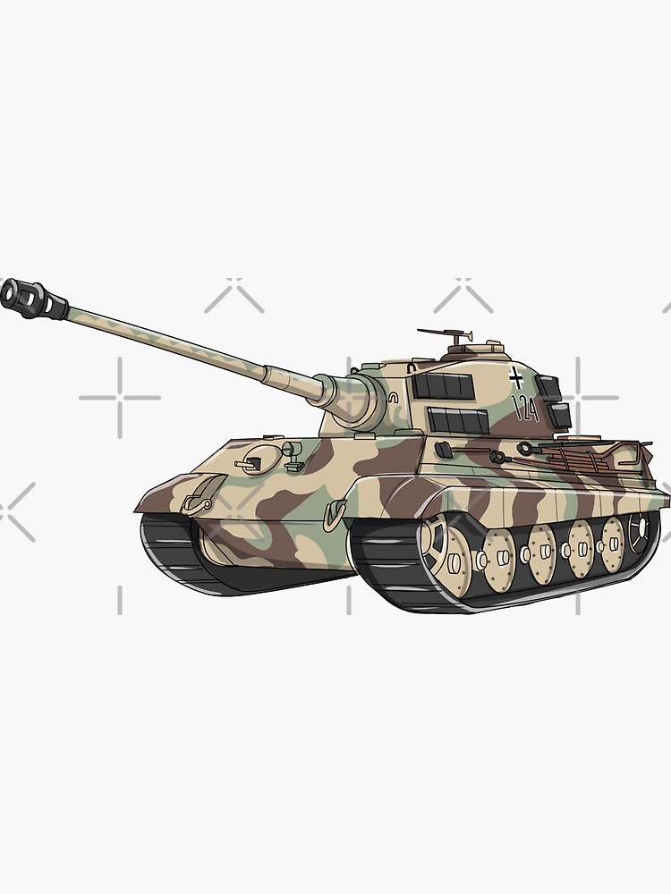 "Tiger II Tank" Sticker for Sale by DinosaurDesign | Redbubble