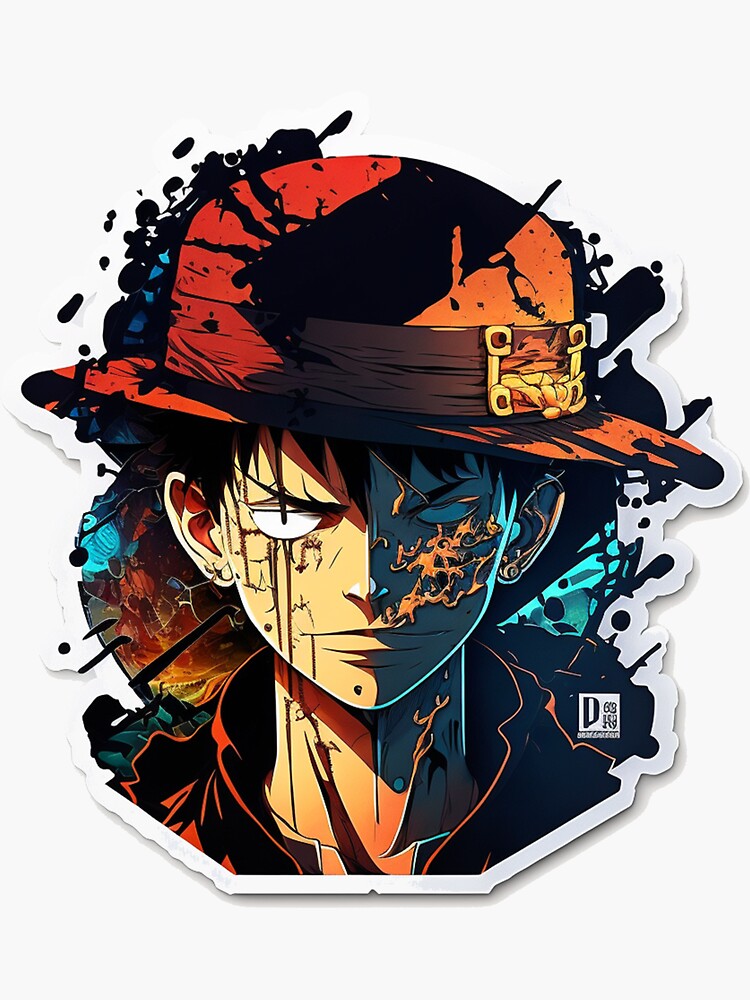 "One Piece Luffy" Sticker for Sale by HD90 | Redbubble