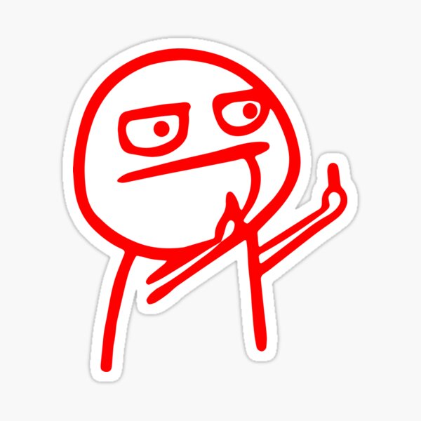 "middle finger" Sticker for Sale by NolimitsFr | Redbubble