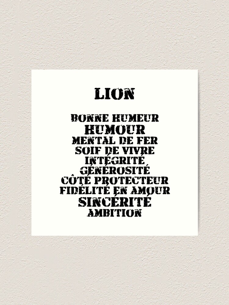 "LEO - Zodiac sign - The 10 strengths of Leo" Art Print for Sale by ...