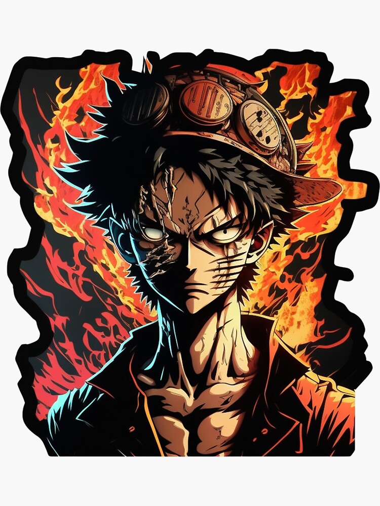 "Luffy One Piece" Sticker for Sale by HD90 | Redbubble
