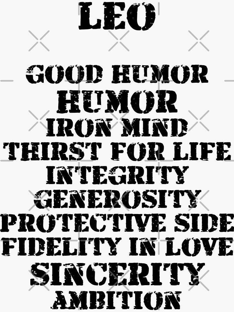 "LEO - Zodiac sign - The 10 strengths of Leo" Sticker for Sale by ...