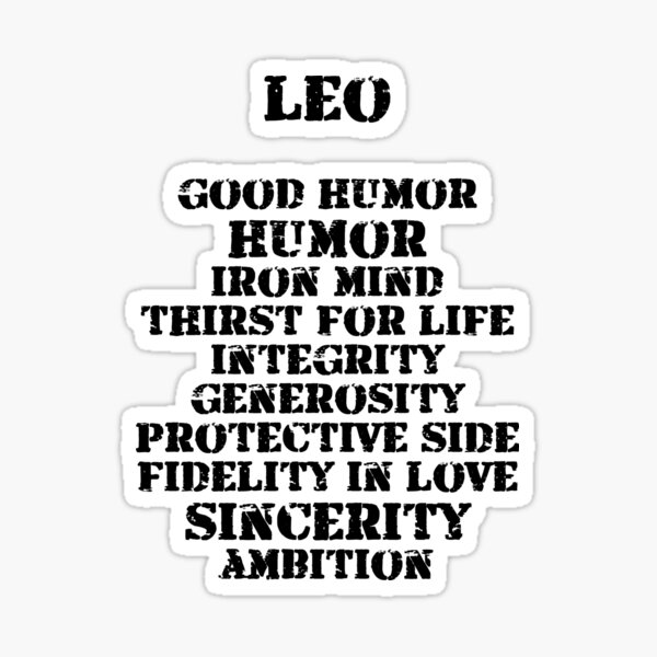 "LEO - Zodiac sign - The 10 strengths of Leo" Sticker for Sale by ...