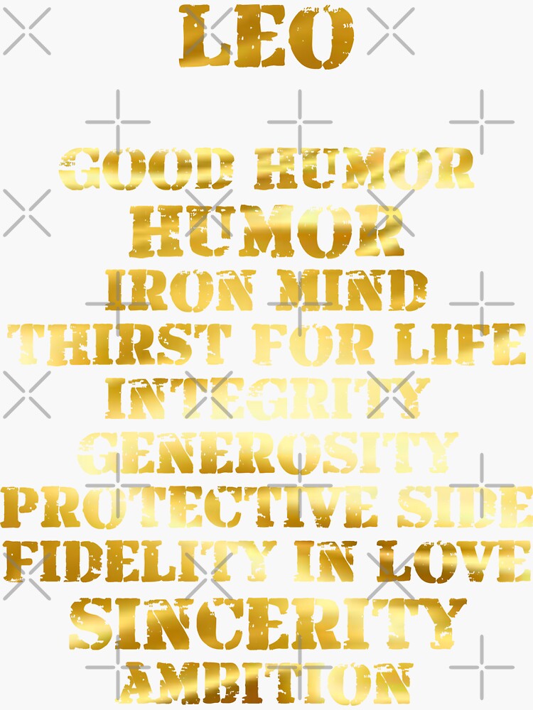 "LEO - Zodiac sign - The 10 strengths of Leo" Sticker for Sale by ...