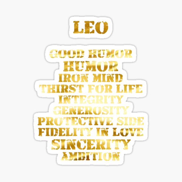 "LEO - Zodiac sign - The 10 strengths of Leo" Sticker for Sale by ...