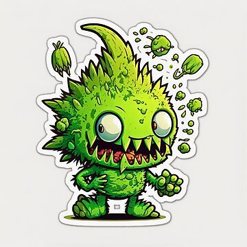 "Chibi Monster by Koha" Sticker for Sale by KohaExquisite | Redbubble