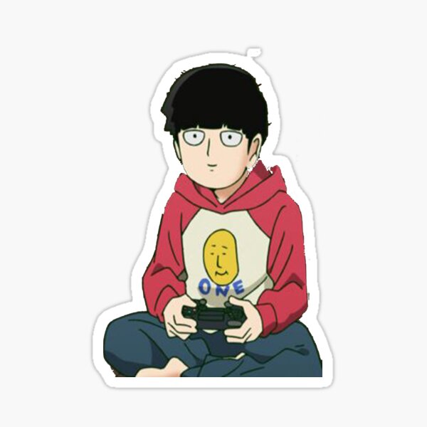 "mob psycho 100 with its controller" Sticker for Sale by FitFisher ...