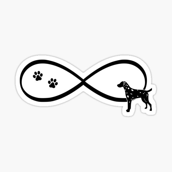 "Dalmatian Infinity Symbol" Sticker for Sale by LittleFoxPNW | Redbubble