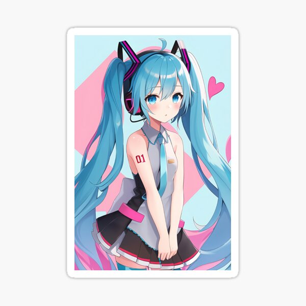 "Hatsune Miku in love" Sticker for Sale by Amulet05 | Redbubble