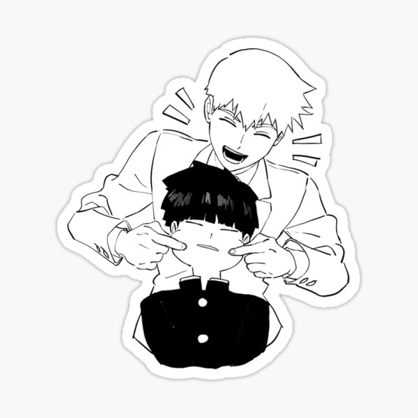"mob psycho 100 laughing" Sticker for Sale by FitFisher | Redbubble