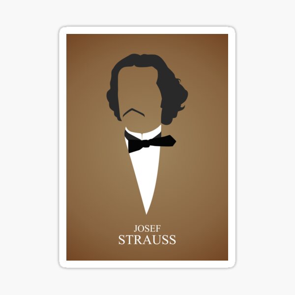 "Josef Strauss" Sticker for Sale by WahyuAjiSadewa | Redbubble