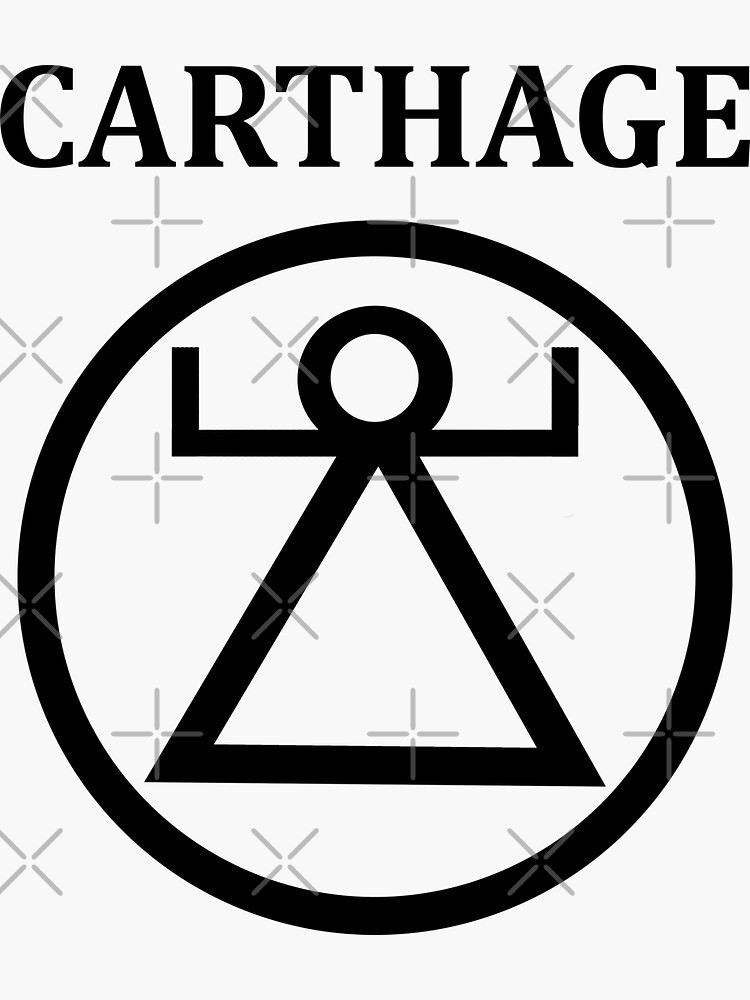 "Ancient Carthage Tanit Symbol" Sticker for Sale by WarlordApparel ...