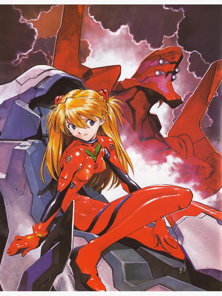 "Asuka Langley" Sticker for Sale by taroxstudio | Redbubble