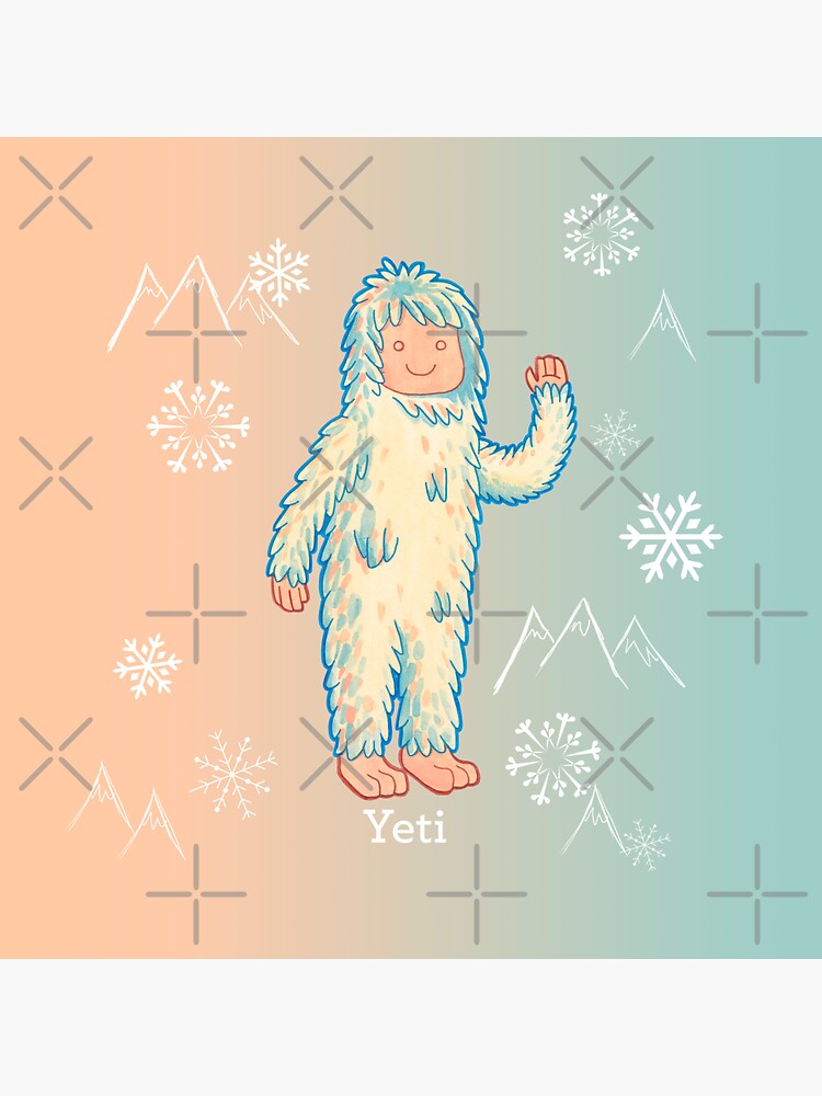 "Yeti - Cute Cryptid" Sticker for Sale by rachelleskinner | Redbubble