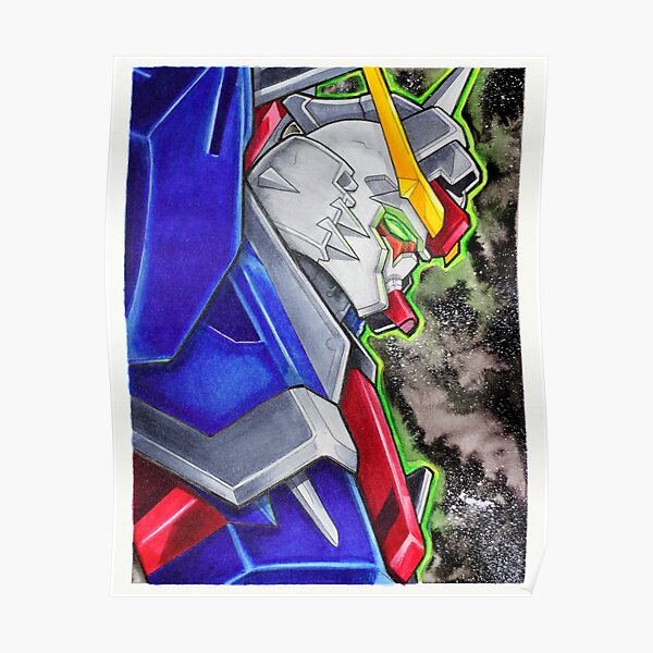 "Anime Mecha Space Robot Watercolor Painting" Poster for Sale by ...