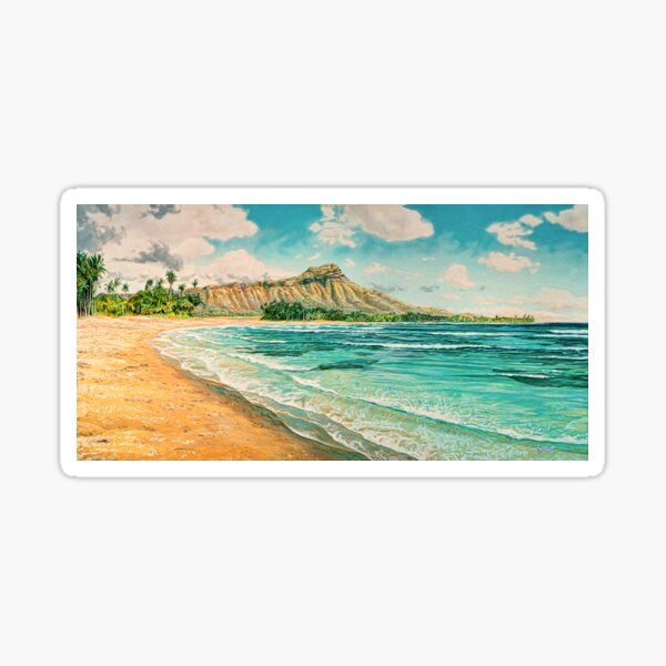 "Lea'ahi (Diamond Head)" Sticker for Sale by GlennSchot | Redbubble