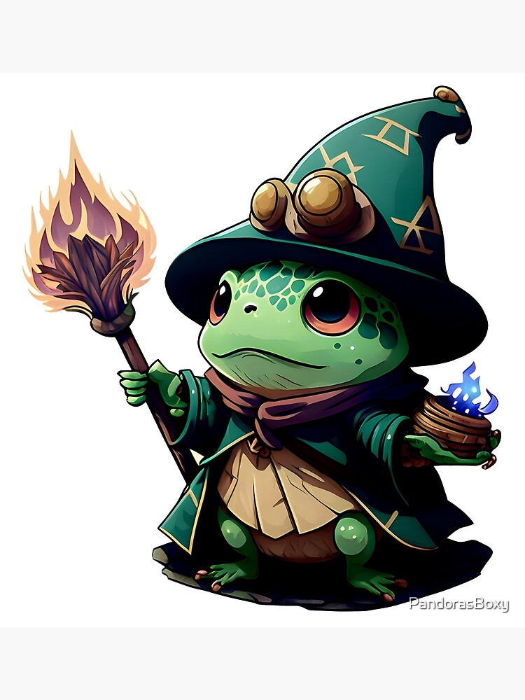 "Mystical Frog Sorcerer | DND Sorcerer | Dungeons and Dragons" Poster ...