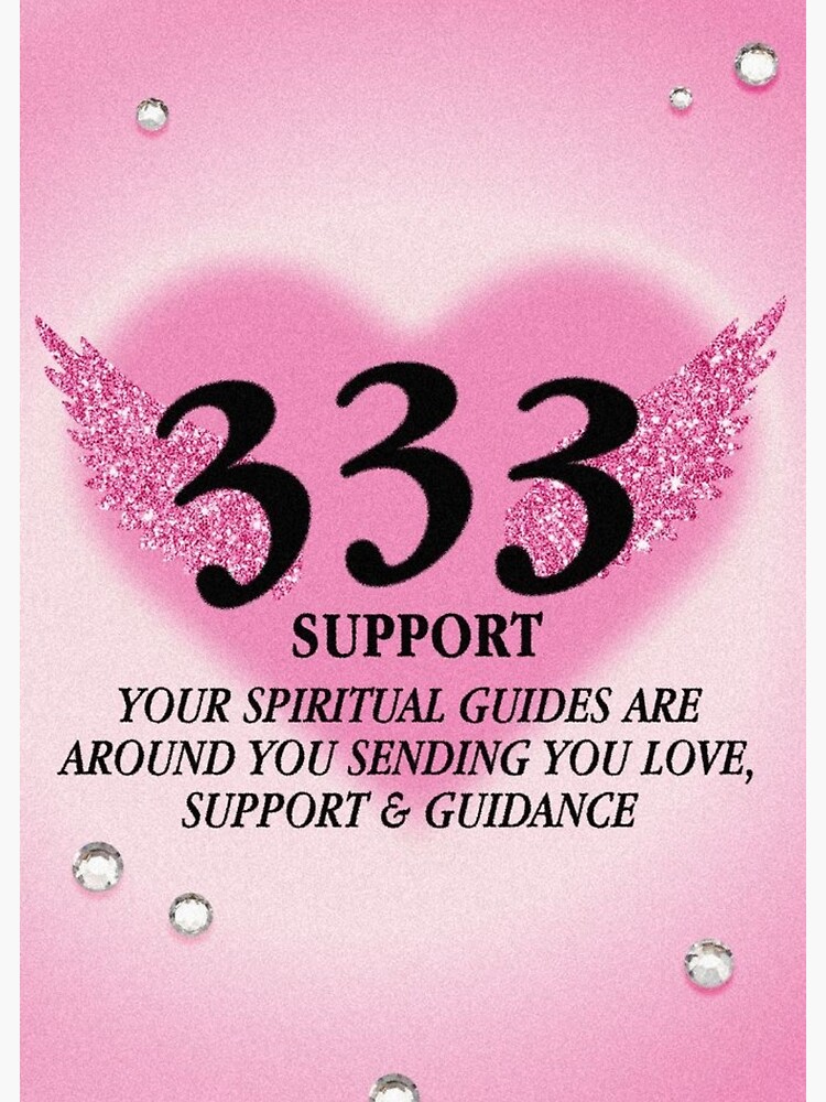 "y2k pink heart angel number 333 poster" Poster for Sale by ...