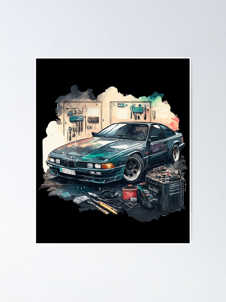 "Car garage / 850i / E31 / tuning / sports car" Poster for Sale by ...