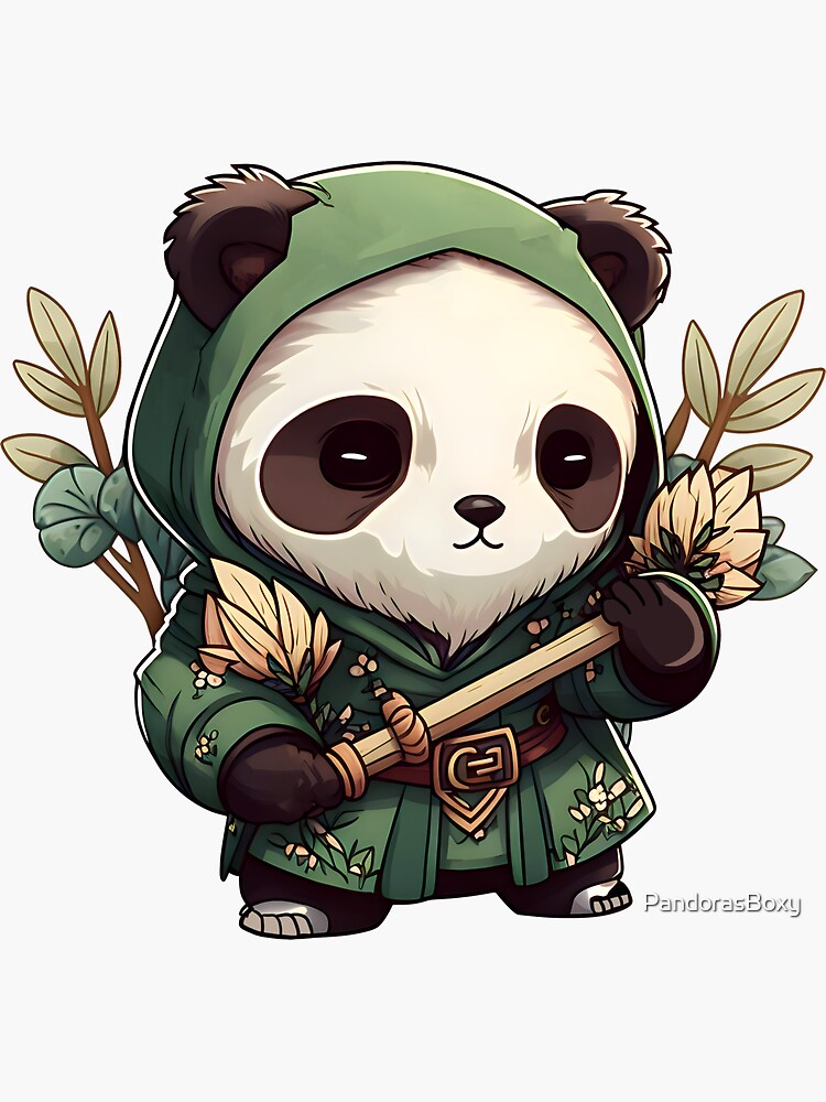 "Panda Druid | DND Druid | Nature Panda" Sticker for Sale by ...