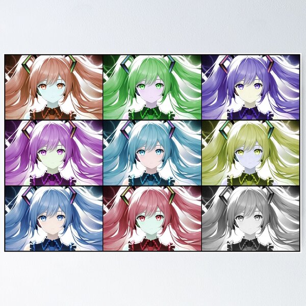"Hatsune Miku Color Scheme" Poster for Sale by Amulet05 | Redbubble
