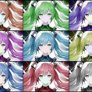 "Hatsune Miku Color Scheme" Poster for Sale by Amulet05 | Redbubble