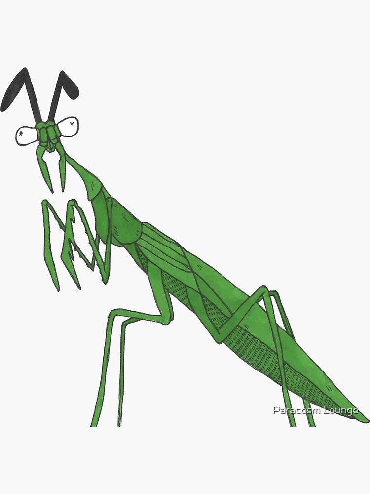 "Praying Mantis" Sticker for Sale by Auzt1n | Redbubble
