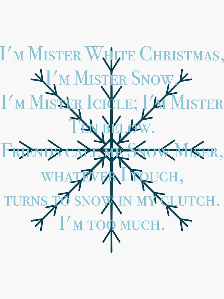 "Snow Miser" Sticker for Sale by A-Little-Nerdy | Redbubble