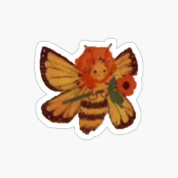 "Aesthetic Flower Bumblebee Butterfly" Sticker for Sale by Finny838 ...