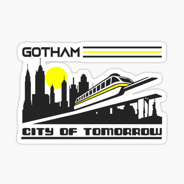 "City of Tomorrow - Gotham" Sticker for Sale by hellraiserdsgns | Redbubble