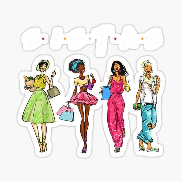"Black Sistas Queen Melanin African American Women Pride" Sticker for ...