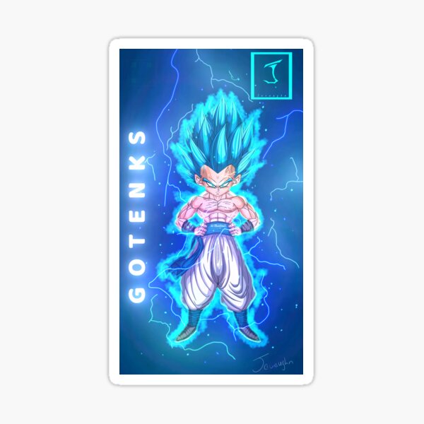 "Super Saiyan GOTENKS BLUE" Sticker for Sale by Quietyou | Redbubble