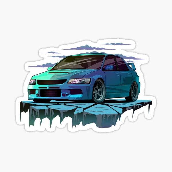 "Mitsubishi Lancer Evolution 9" Sticker for Sale by w1gger | Redbubble