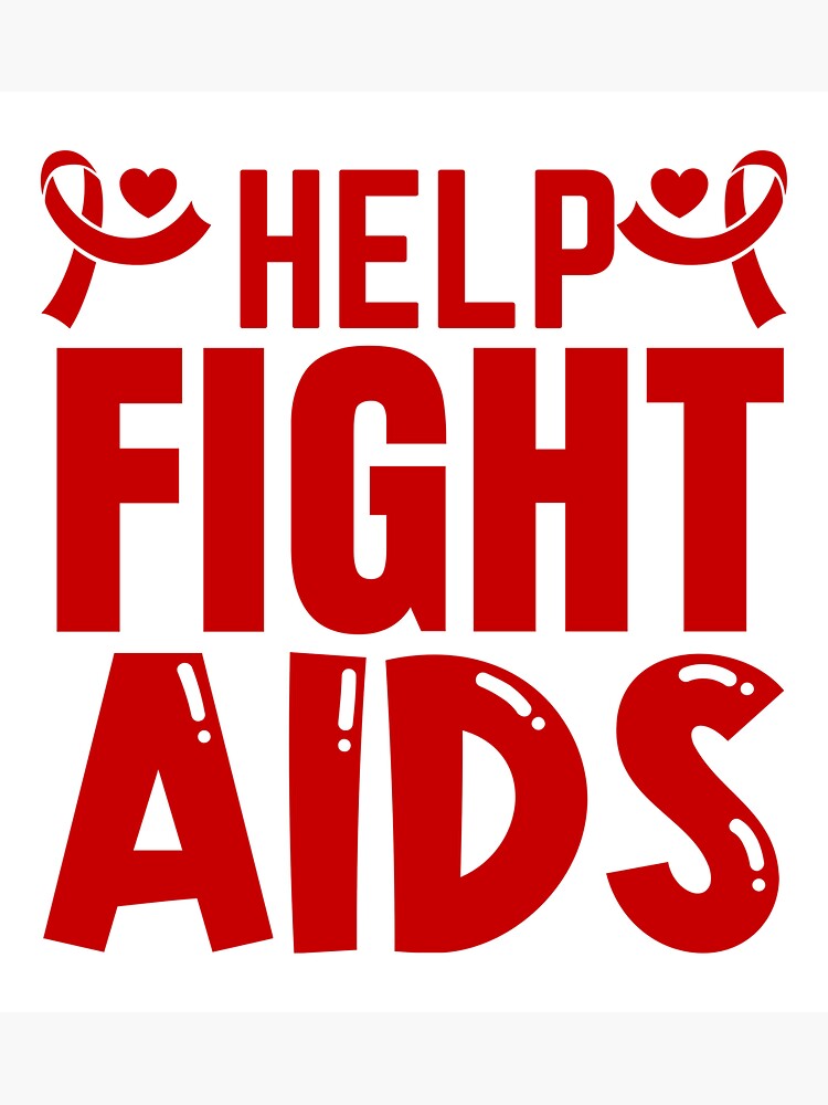 "help fight AIDS" Sticker for Sale by Allklassy | Redbubble