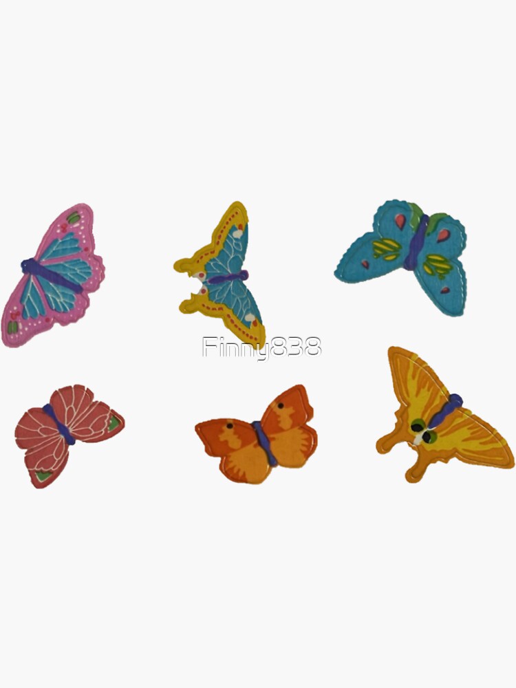 "80s Vintage Mini Butterflies" Sticker for Sale by Finny838 | Redbubble