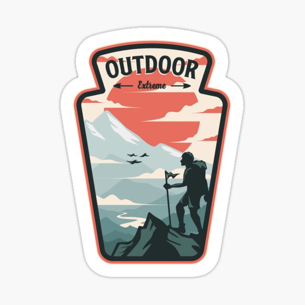 "Outdoor Extreme" Sticker for Sale by SPLASHY-PRINTS | Redbubble