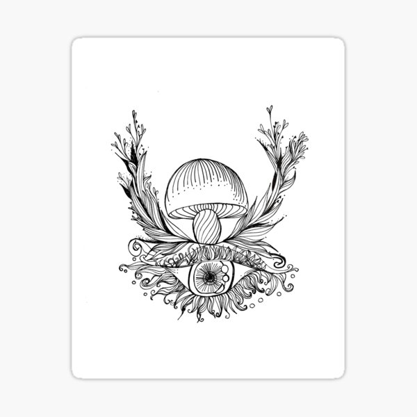 "one mushroom one eye" Sticker for Sale by TatumMartinez | Redbubble