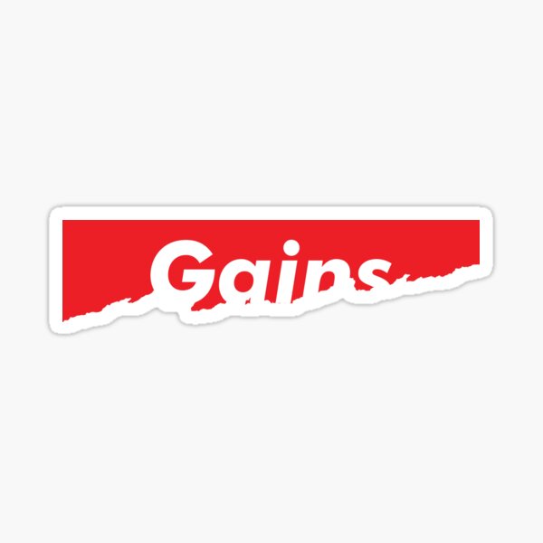 "Ripped Gains" Sticker for Sale by eltoro79 | Redbubble