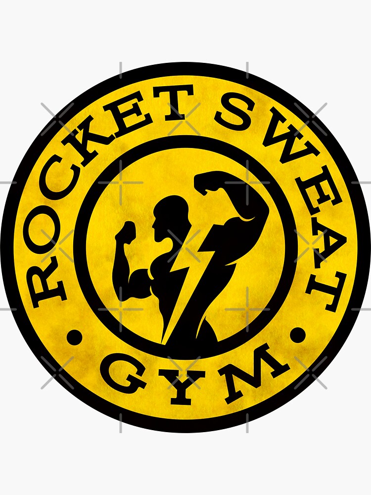 "Rocket Sweat Gym Logo" Sticker for Sale by AnchovyFried | Redbubble