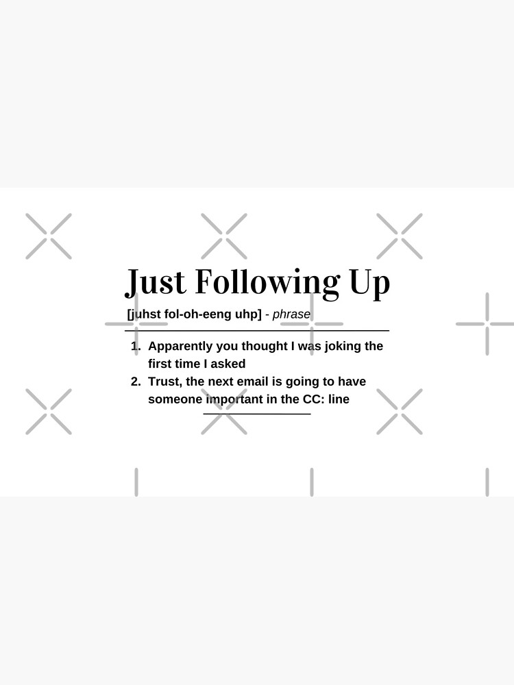 "Just Following Up Funny Definition Mug - Office Speak Definition Mug ...