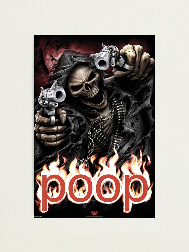 "Grim Reaper Poop" Photographic Print for Sale by TheeFlea | Redbubble