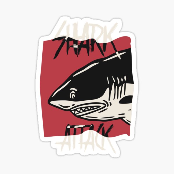 "shark attack" Sticker for Sale by killzilla | Redbubble