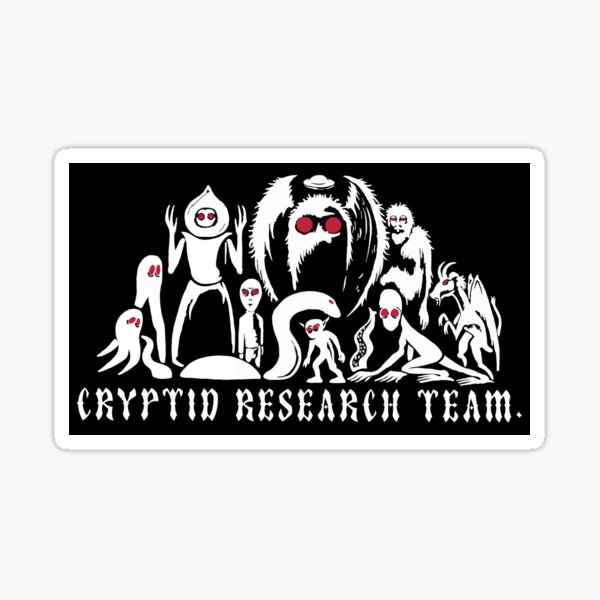 "Cryptid Research Team" Sticker for Sale by JustCallMeAng | Redbubble