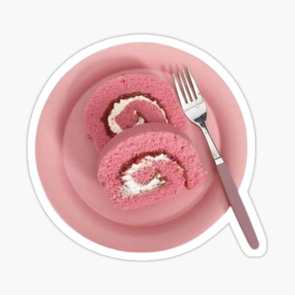"Pink Swiss roll" Sticker for Sale by Kito-Kato | Redbubble