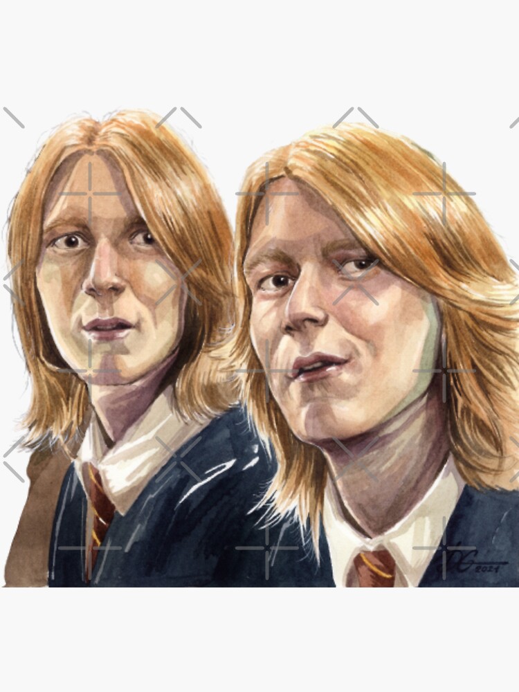 "Fred & George Weasley" Sticker for Sale by TheChoice | Redbubble