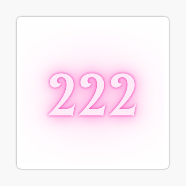 "ANGEL NUMBER 222" Sticker for Sale by shopoasis | Redbubble