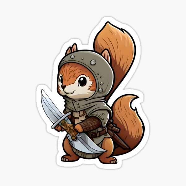 "Squirrel Rogue Assassin | DND Rogue | DND Assassin" Sticker for Sale ...