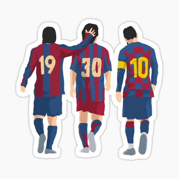 "Messi Journey with barcelona" Sticker for Sale by ButterDearie | Redbubble