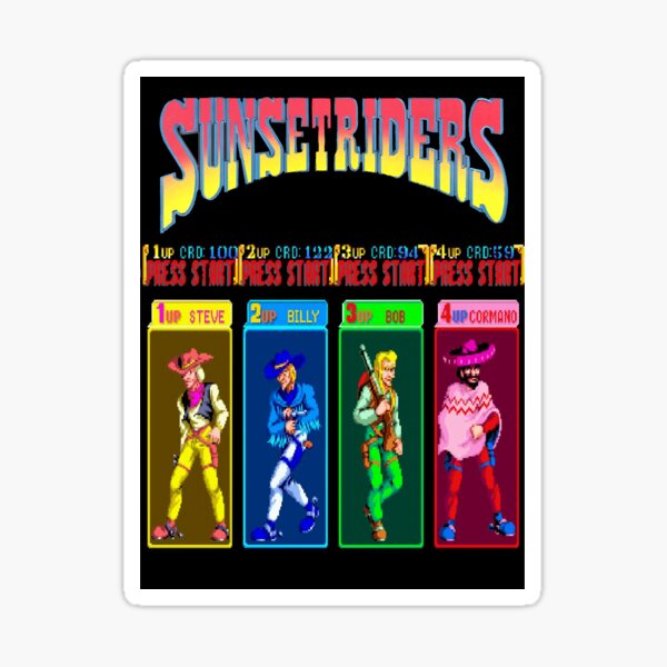 "Sunset Riders Character Select" Sticker for Sale by SchuppeStore ...